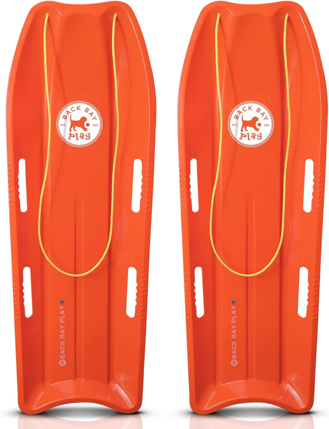 Back Bay Play 47in Snow Sled Racer High Density Plastic Sled 2 Person ...