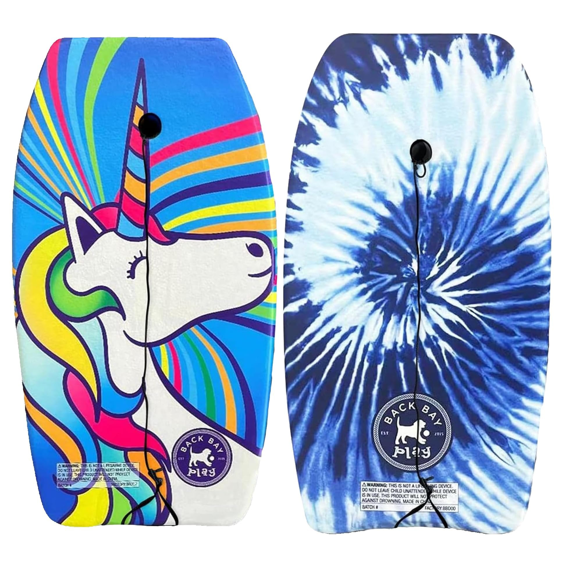 Back Bay Play Body Boards - Lightweight EPS Core Boogie Boards for ...