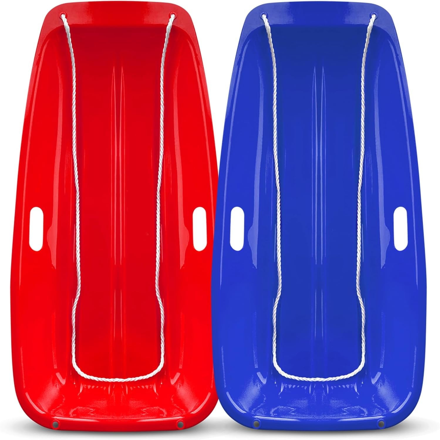Back Bay Play Winter Snow Sleds Plastic Snow Sled for Kids and Adults ...