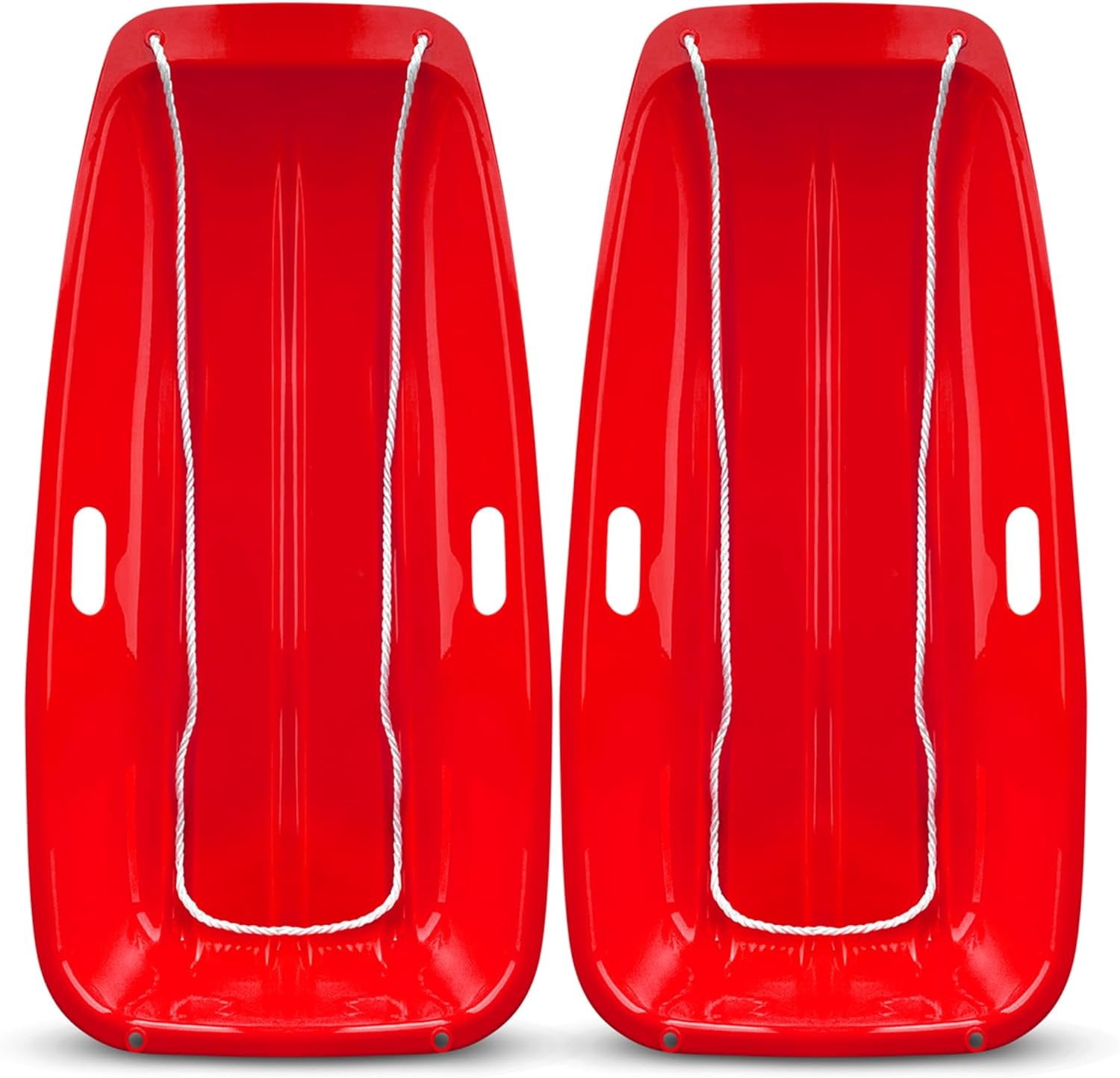 Back Bay Play Winter Snow Sleds Plastic Snow Sled for Kids and Adults ...
