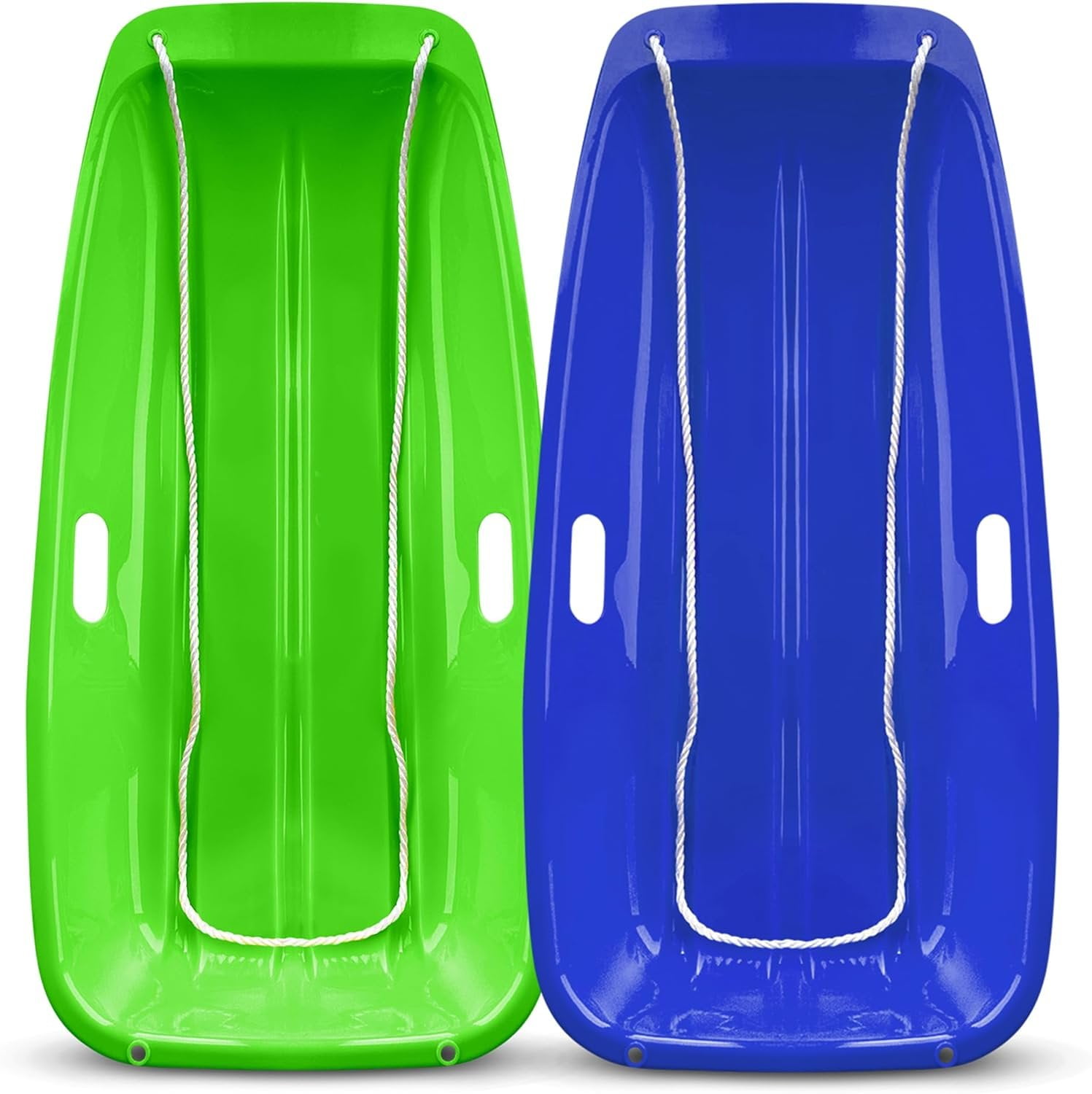 Back Bay Play Winter Snow Sleds Plastic Snow Sled for Kids and Adults ...