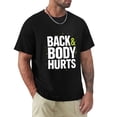 Back Body Hurts Men's HD Print Classic Short Sleeve T-Shirts Black X ...