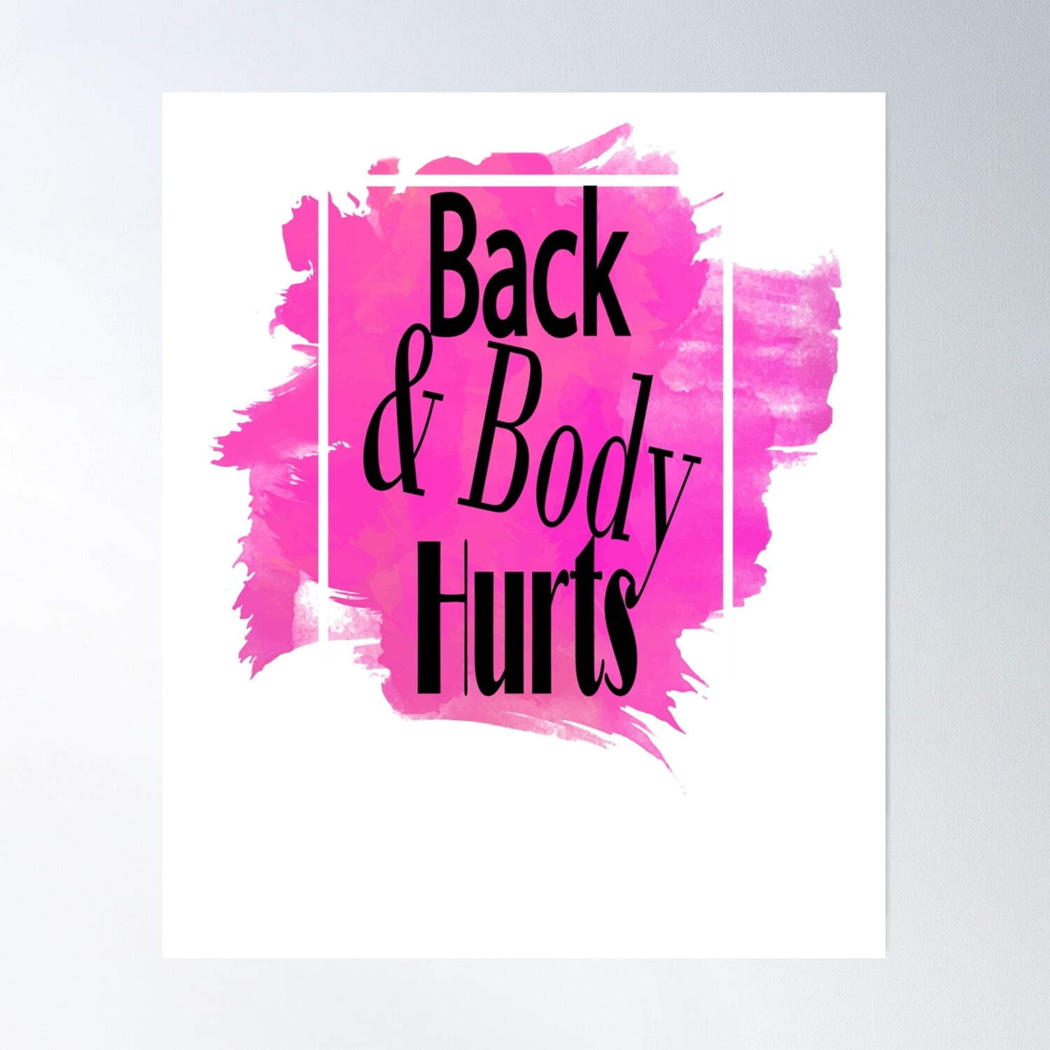 Back Body Hurts Poster Wall Art, Modern Wall Decor, 16x24 UNFRAMED ...