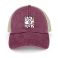 Back Body Hurts Wine Red Baseball Cap for Men Women, Adjustable ...