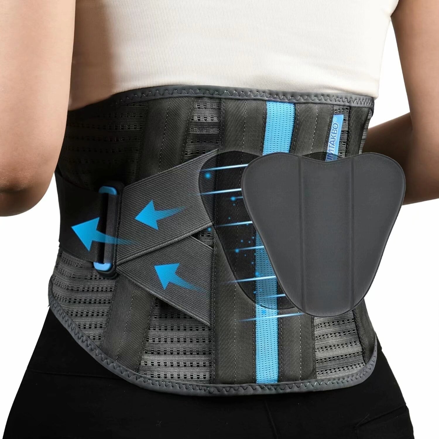 Timtakbo Back Brace for Lower Back Pain with Lumbar Pad and Adjustable ...