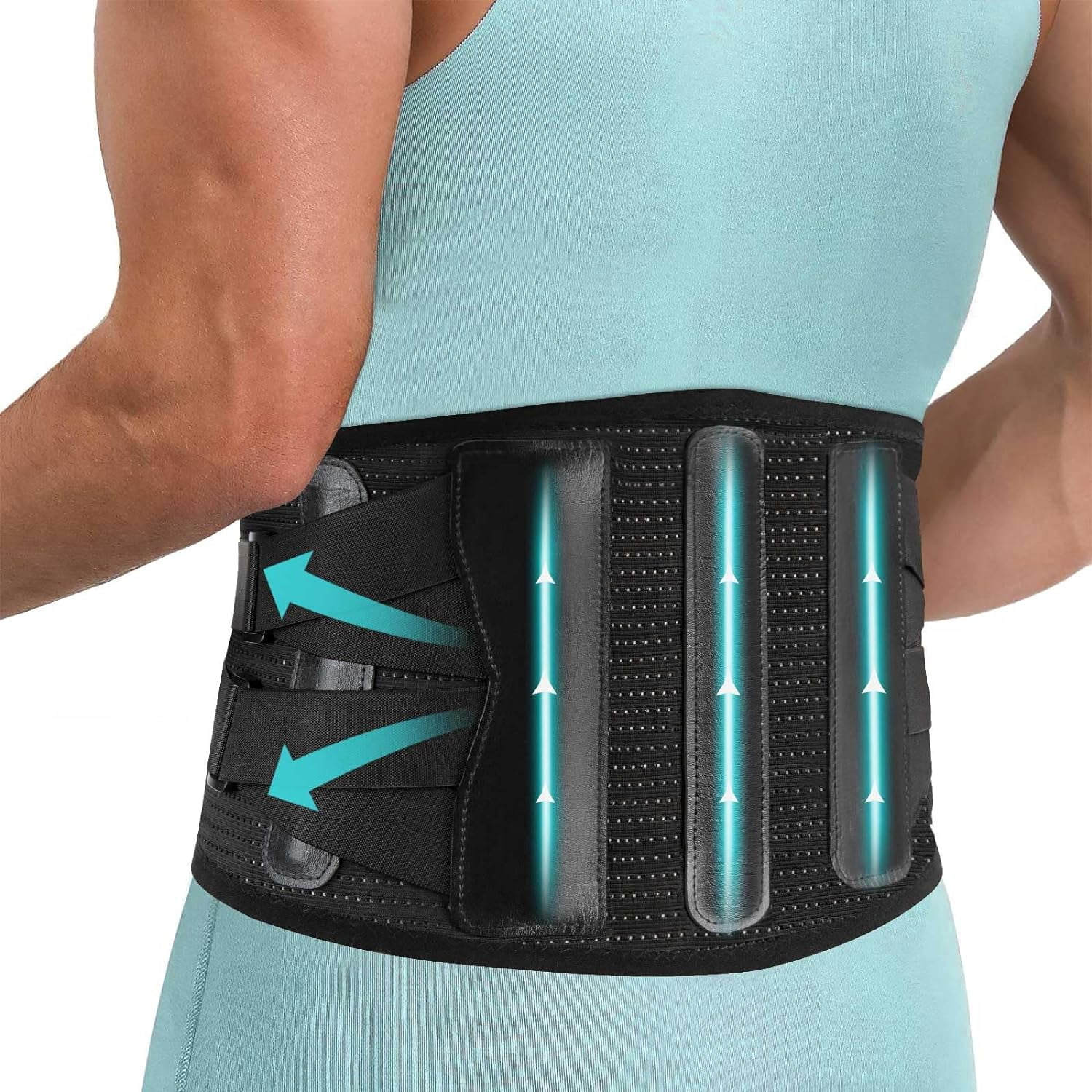 Back Brace for Lower Back Pain Relief, Breathable Lumbar Vertebra ...