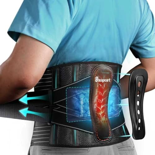 Back Brace for Lower Back Pain,Reusable Ice Pack for Injuries Lumbar ...