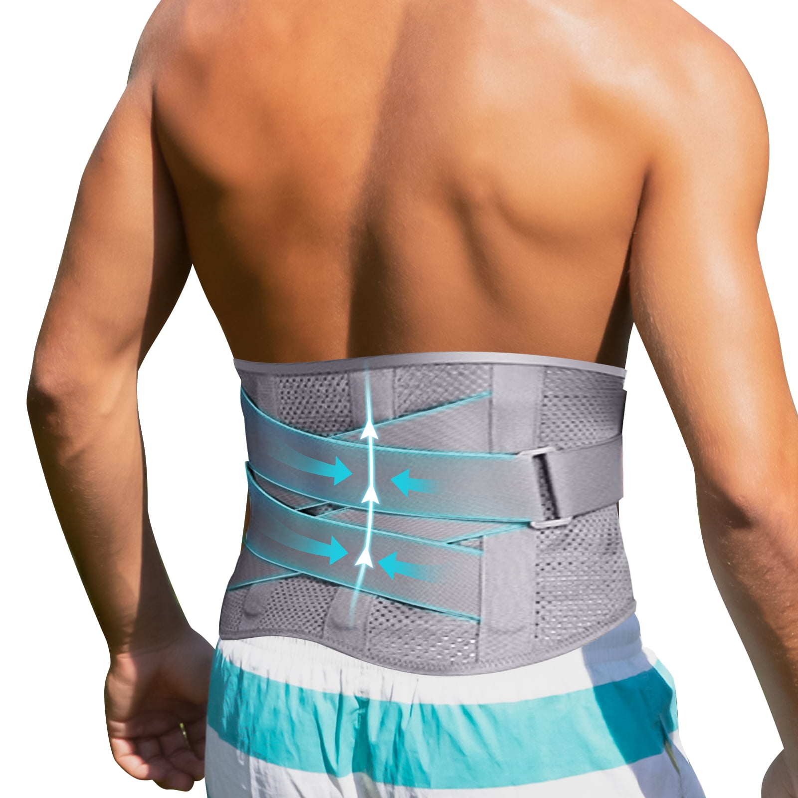 ESCHEN Back Brace, Breathable Self-heating, Adjustable Lumbar Support ...
