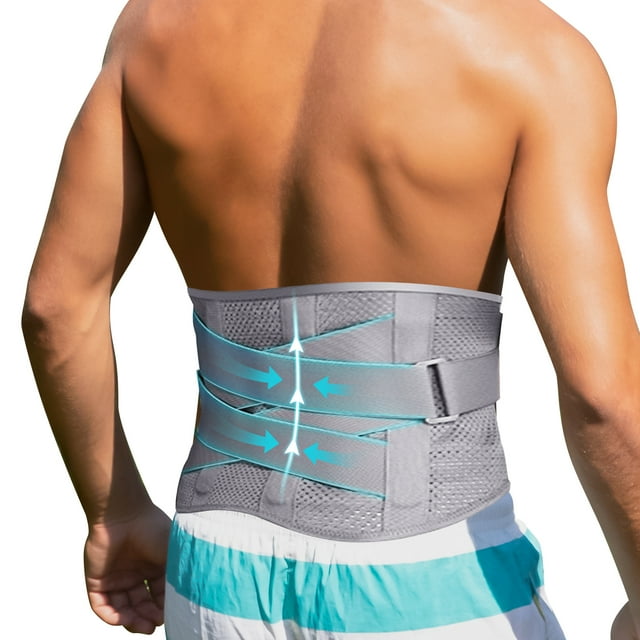 Back Brace for Lower Back Pain with 4 Stays, Breathable Self-heating ...