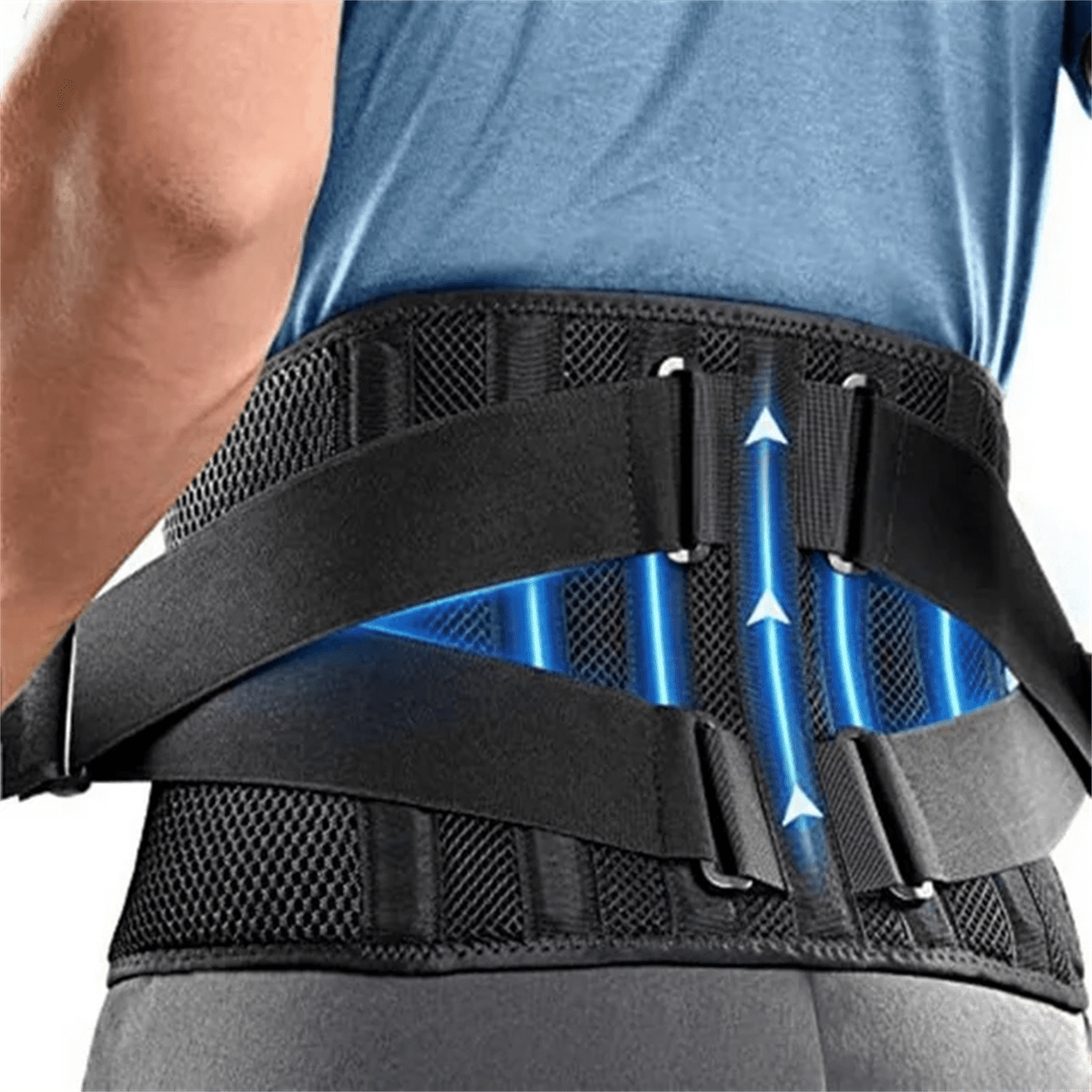 YITUMU Back Brace, Mesh Support Belt with 6 Stays, Lower Back Pain ...