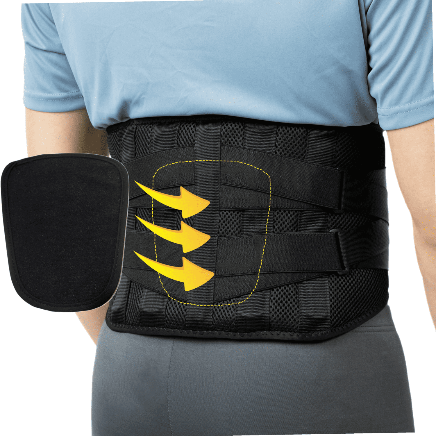 Back Brace for Lower Back Pain Relief, YITUMU Upgraded Breathable Mesh ...