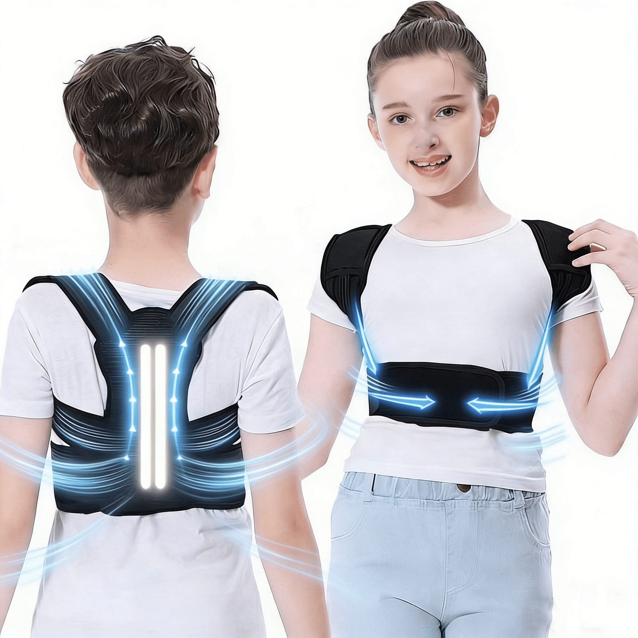 Back Brace Posture Corrector for Kids, Back Straightener Posture ...