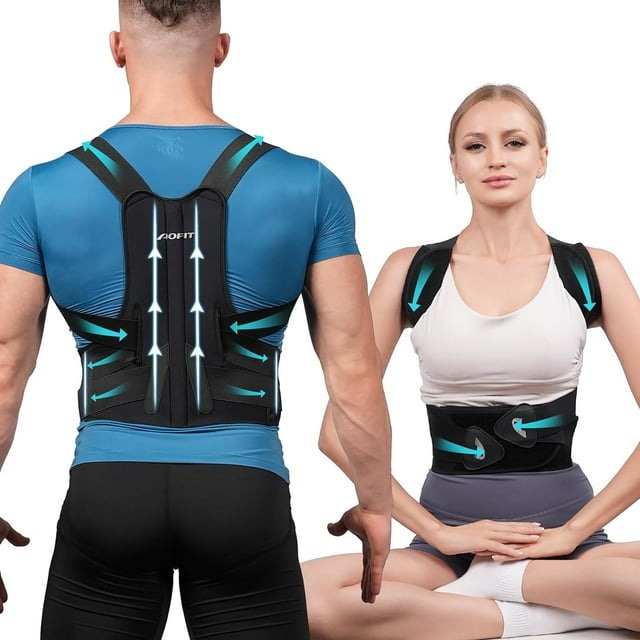 Back Brace and Posture Corrector for Women and Men, Adjustable And ...