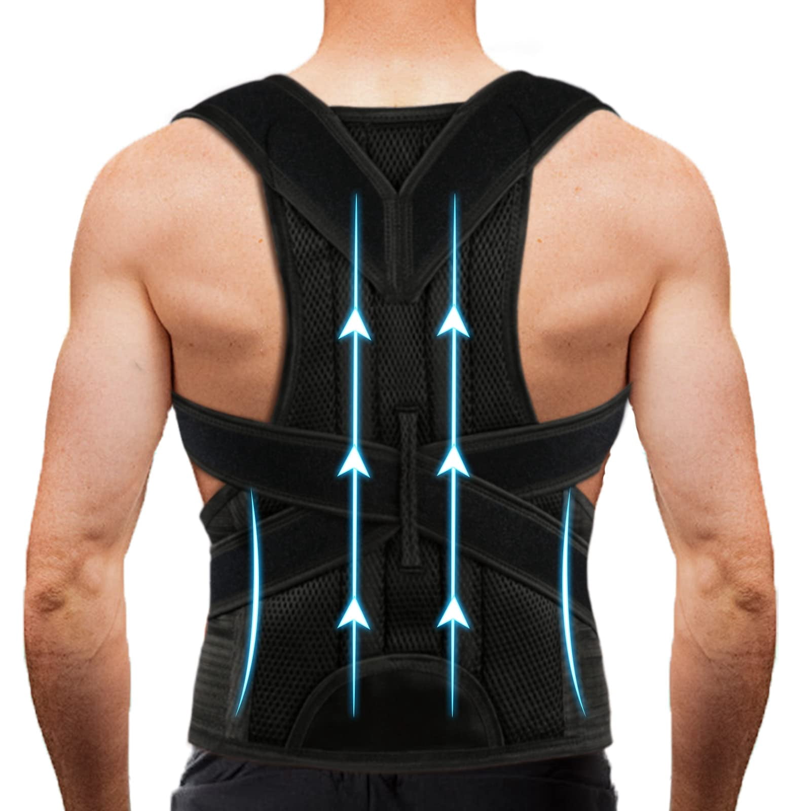 Back Brace Posture Corrector for Women Men -Adjustable and Breathable ...