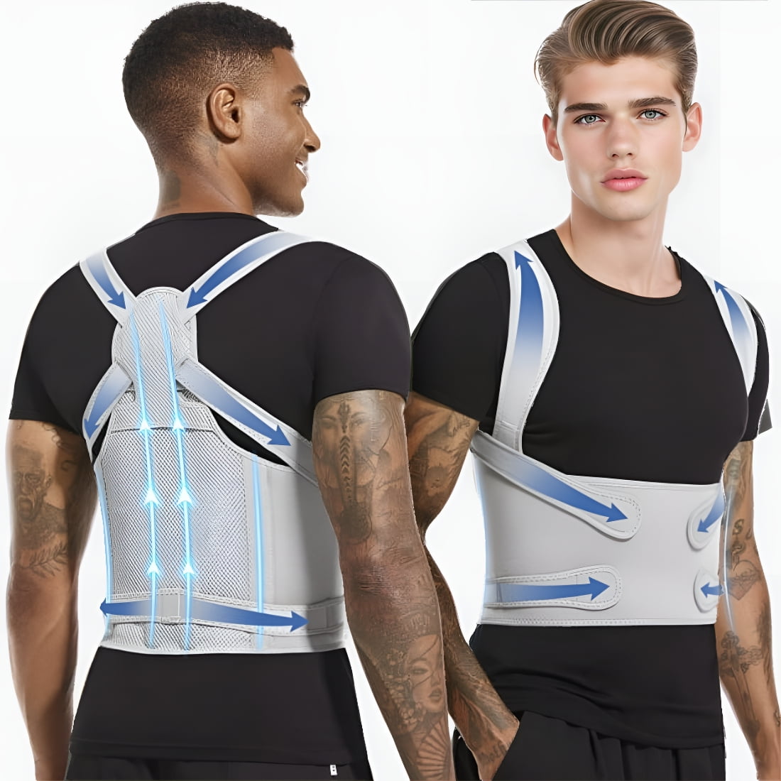 Back Brace Posture Corrector for Women and Men - Effective Straightener ...