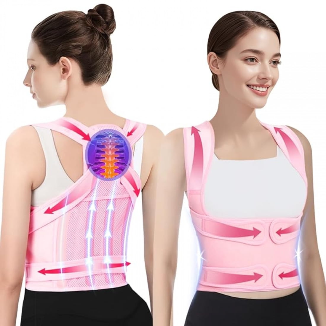 Back Brace Posture Corrector for Women and Men - Effective Straightener ...