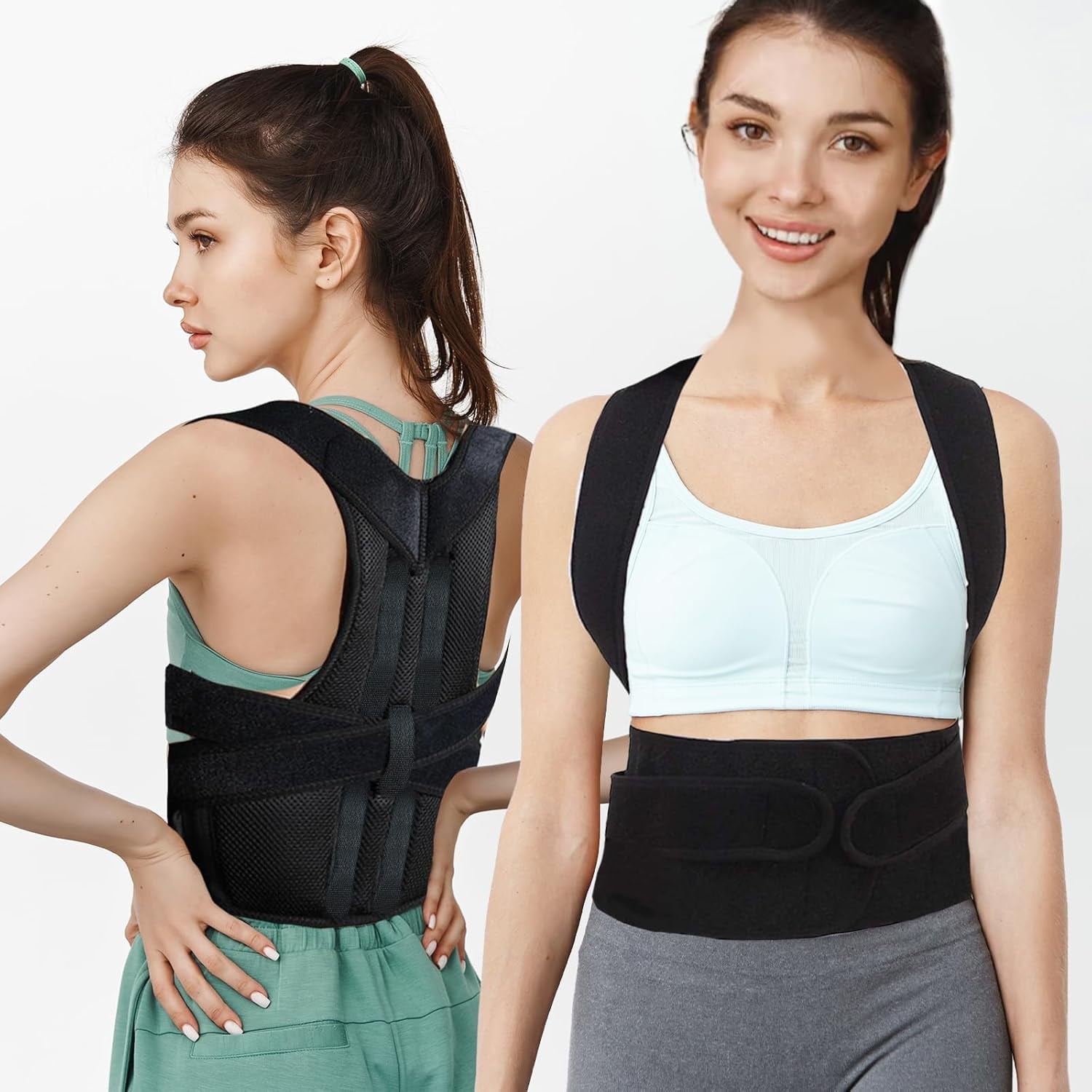 Back Brace Posture Corrector for Women and Men, Full Back Support ...