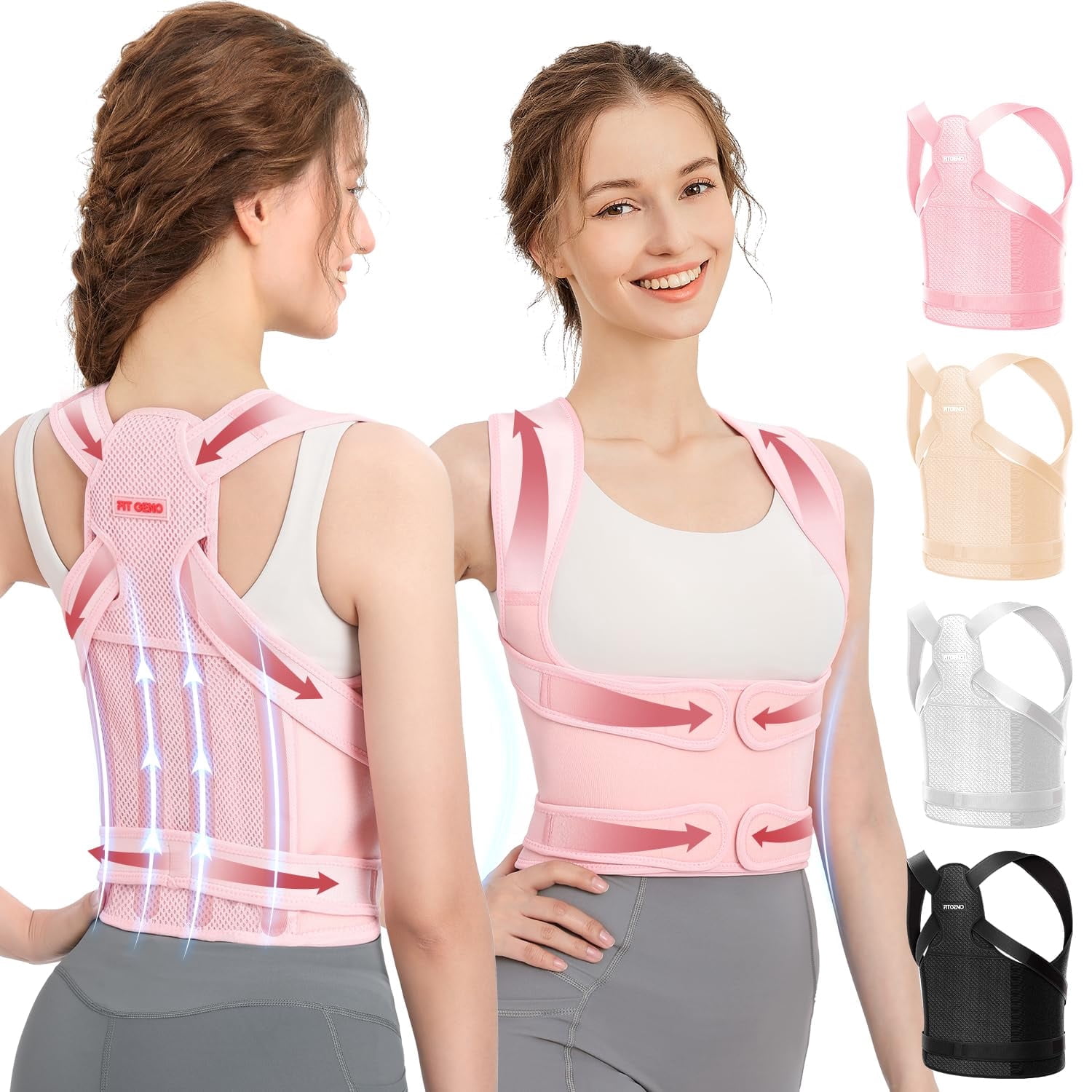 Back Brace Posture Corrector for Women and Men, Shoulder Straightener ...