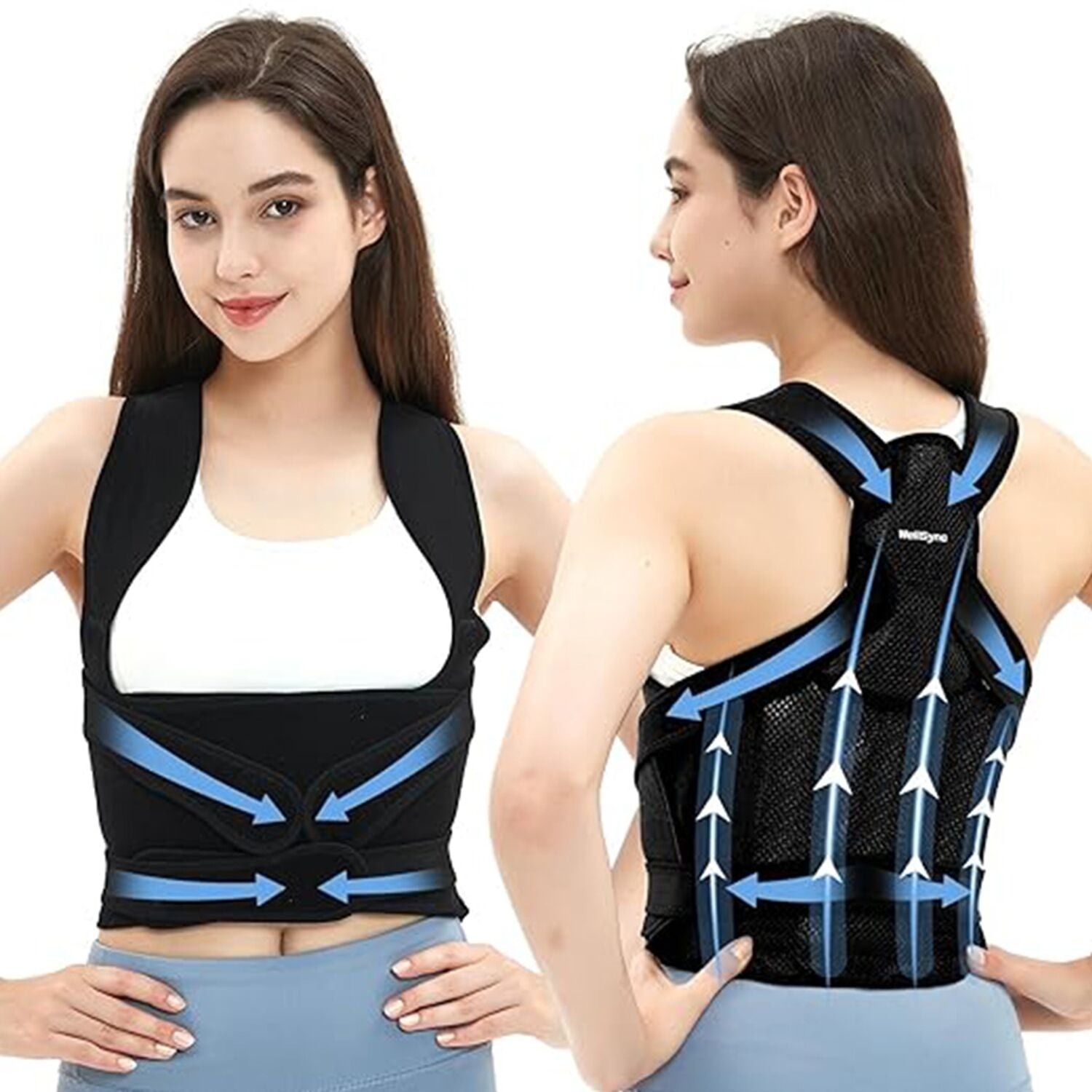 Back Brace Posture Corrector for Women and Men, Shoulder Straightener ...