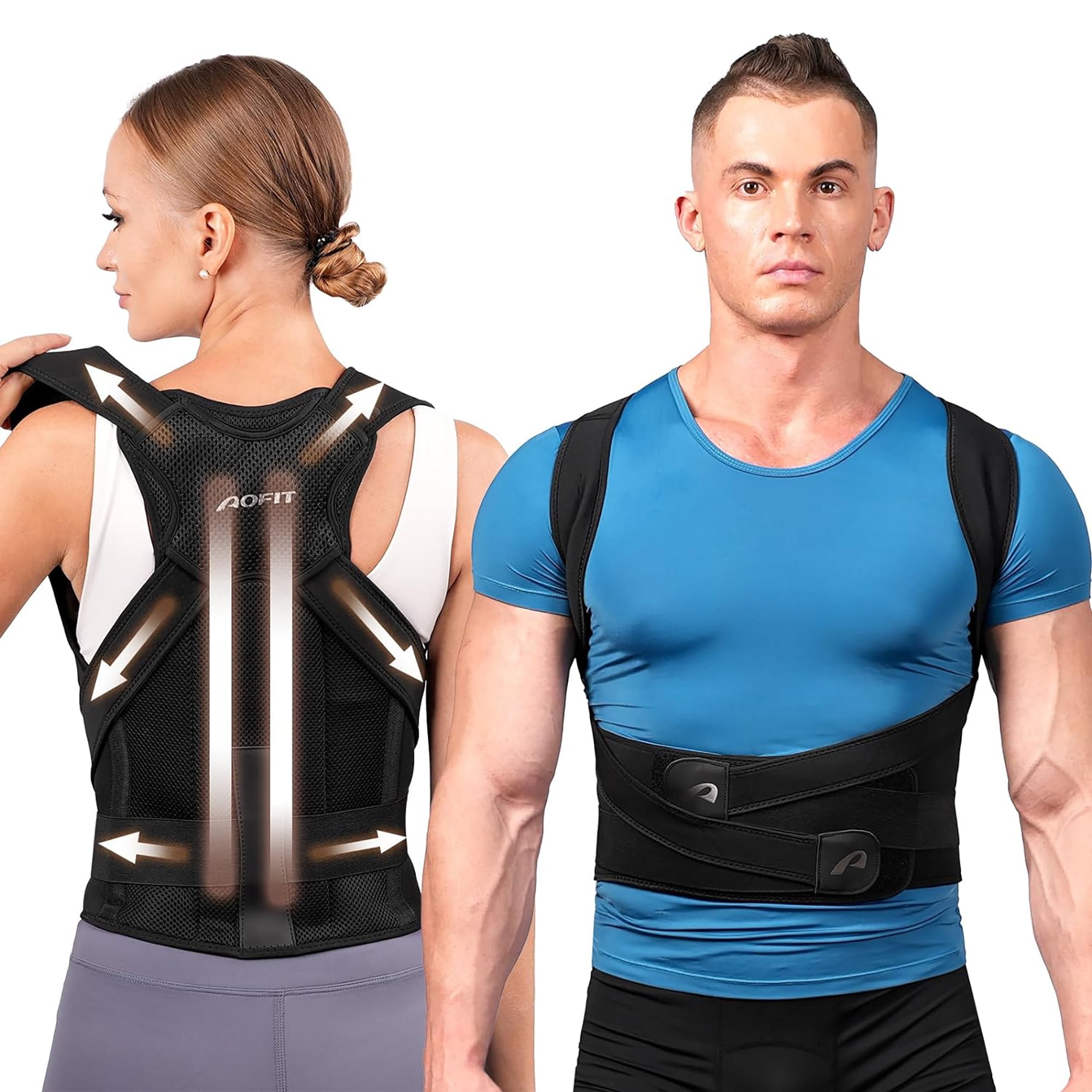 Back Brace and Posture Corrector for Women and Men, Back Straightener ...