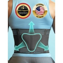 BraceUP Lumbar Lower Back Brace with Adjustable Straps, Breathable Mesh ...