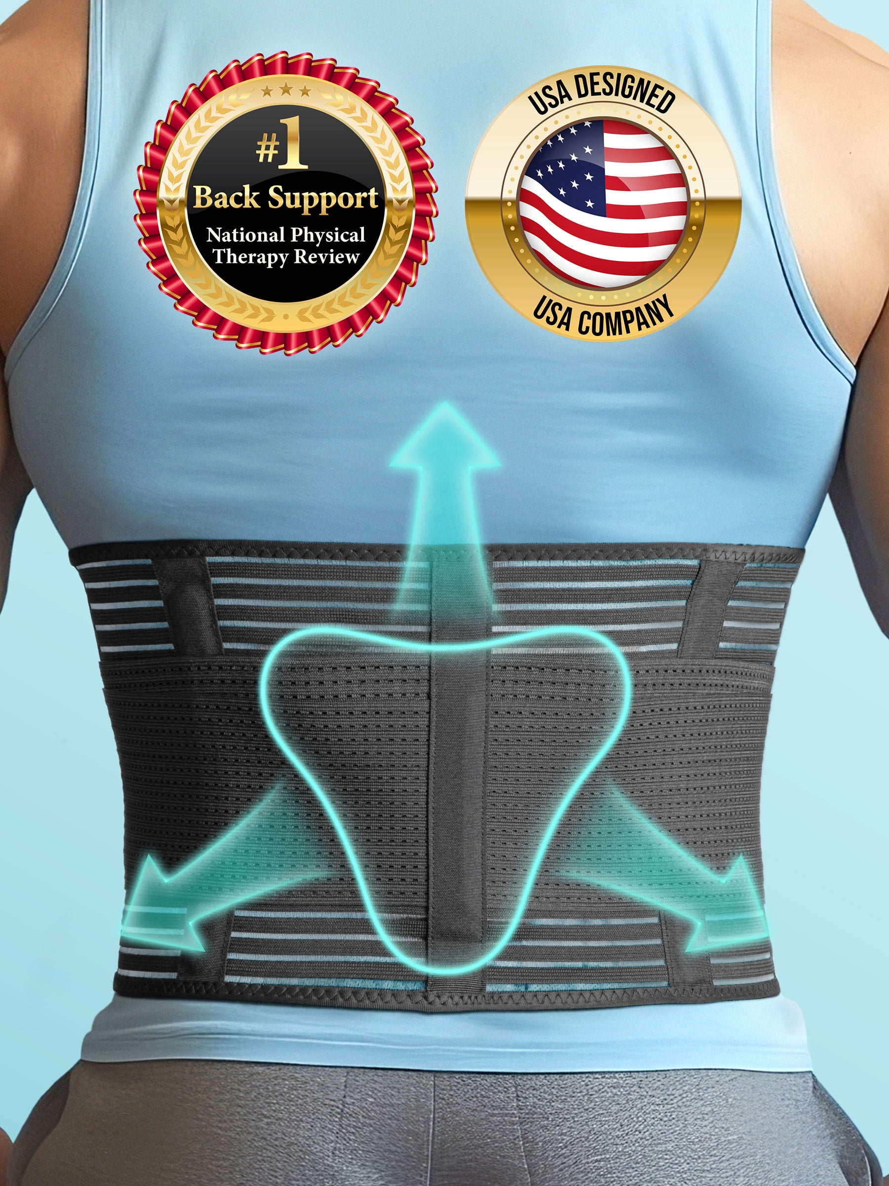 Cozlow Back Brace for Men and Women, Small, Lumbar Support Belt for ...
