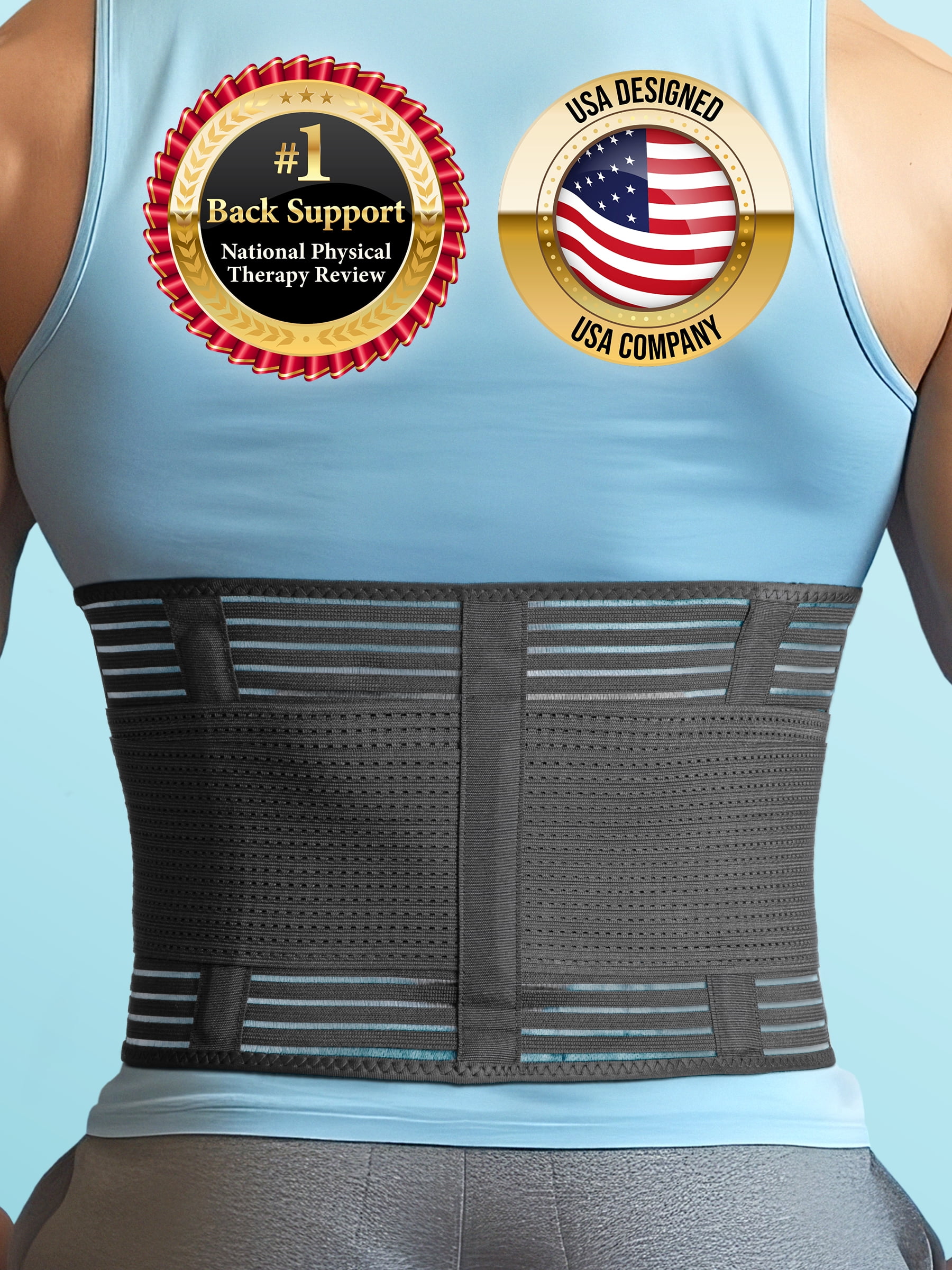 Back Brace for Men & Women (Small), Back Support Belt W/ Lumbar Pad for ...