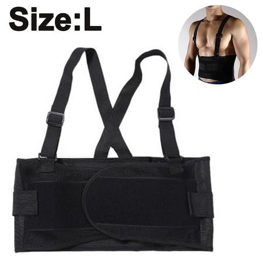 Back Brace with Suspenders/Shoulder Straps - Light & Breathable ...