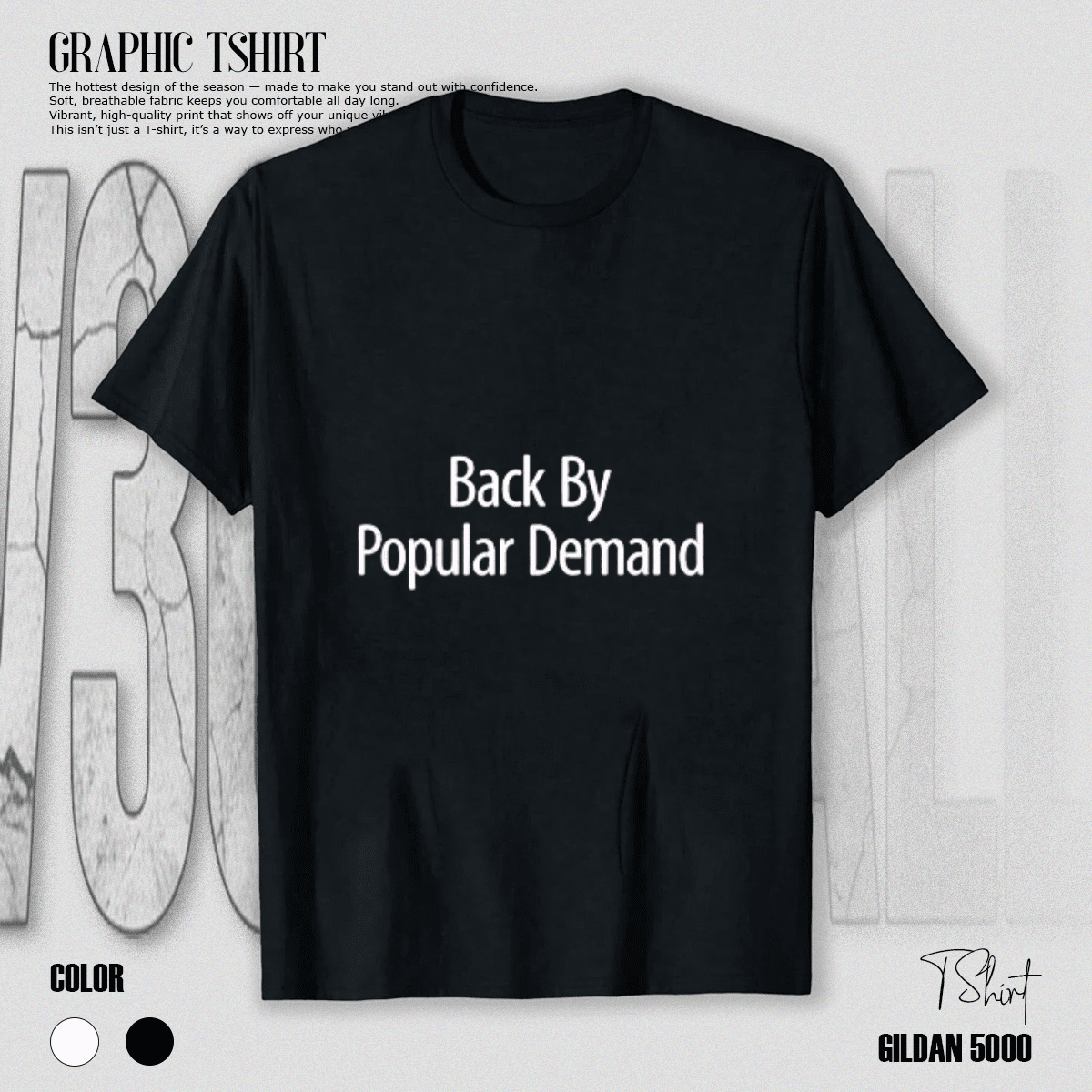 Back By Popular Demand Retro Bold Script Statement Comeback Top Unisex ...