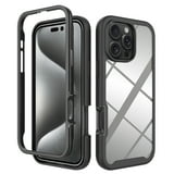 Back Case for iPhone 16 Pro Max, Luxury TPU Front Frame PC Clear Back ...