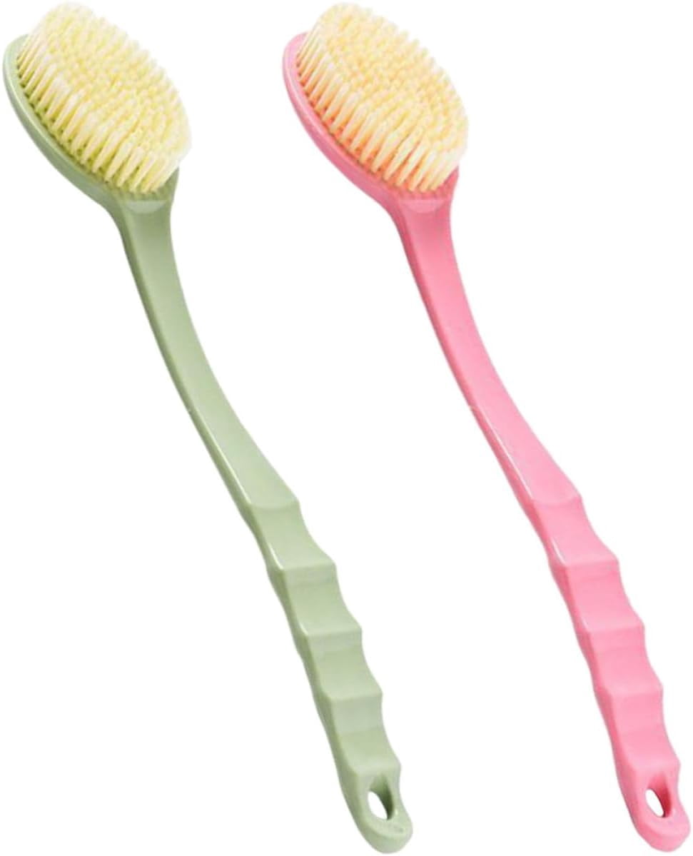 Back Cleaning Scrubbers 2Pcs Long Handle Bath Body Brushes for Shower ...