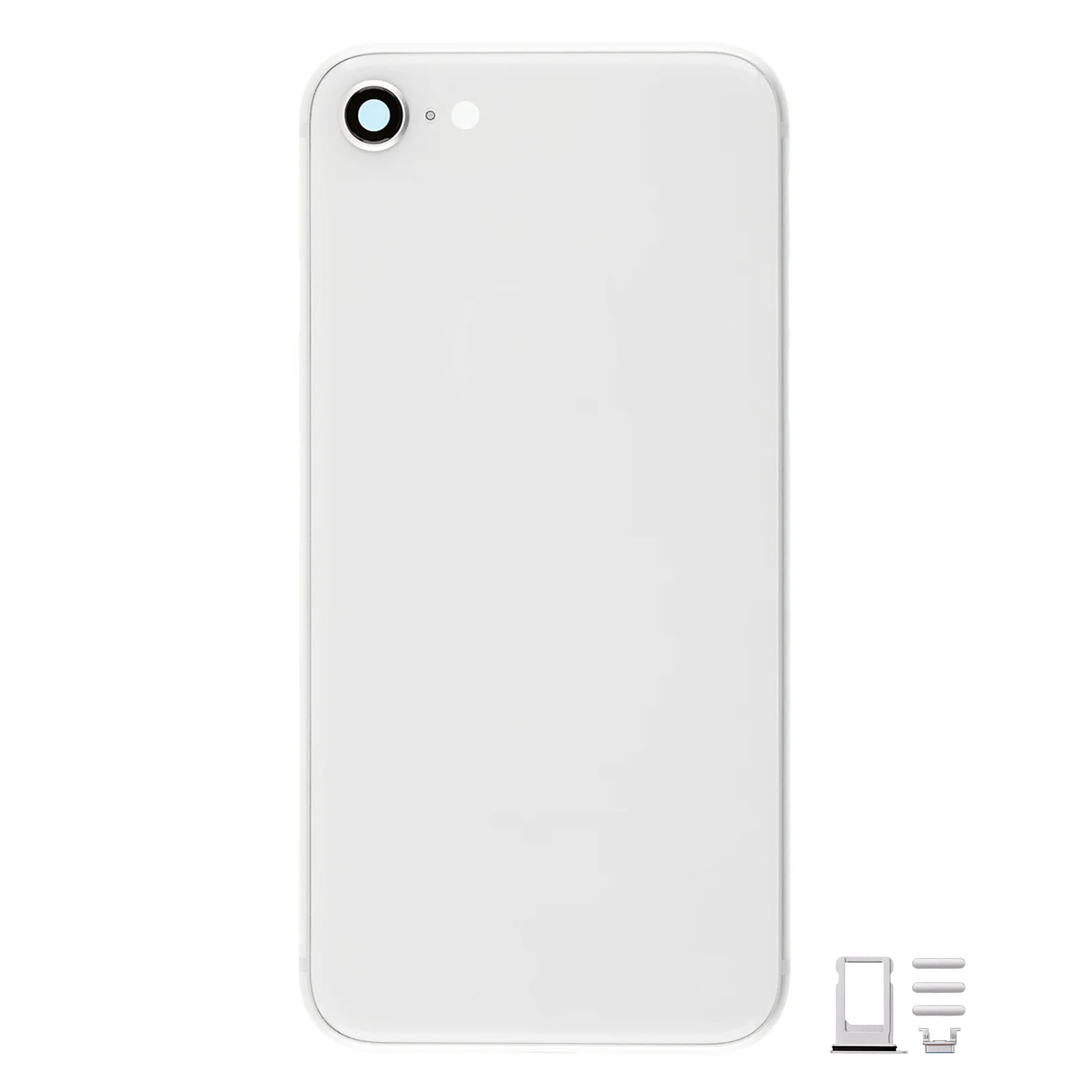 Back Cover for iPhone SE3 with Middle Frame and SIM Card Tray Assembly ...