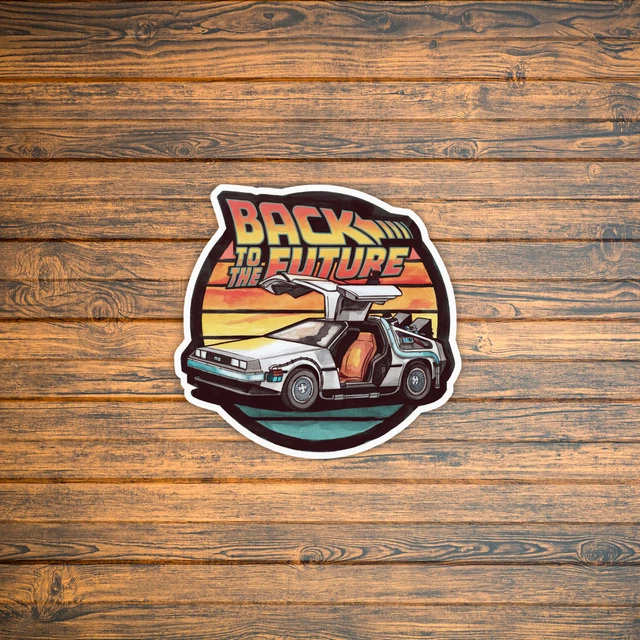Back To The Future Delorean Time Machine Retro 80S Movie Sticker ...