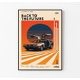 Back to the Future Poster, Retro Sci-Fi Movie Art, 1985 DeLorean Time ...