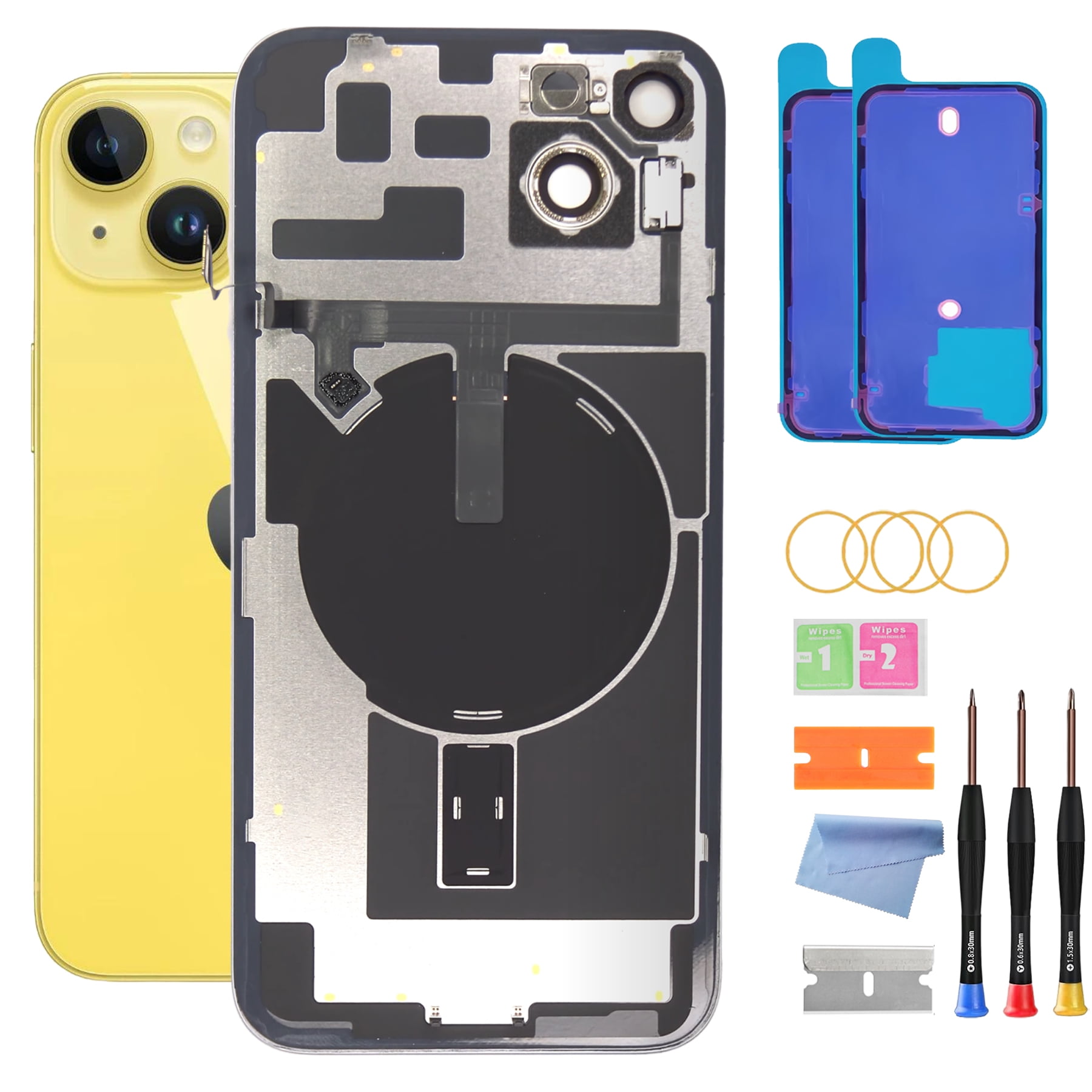 Back Glass Replacement for iPhone 14 6.1Inch with Wireless Charging ...