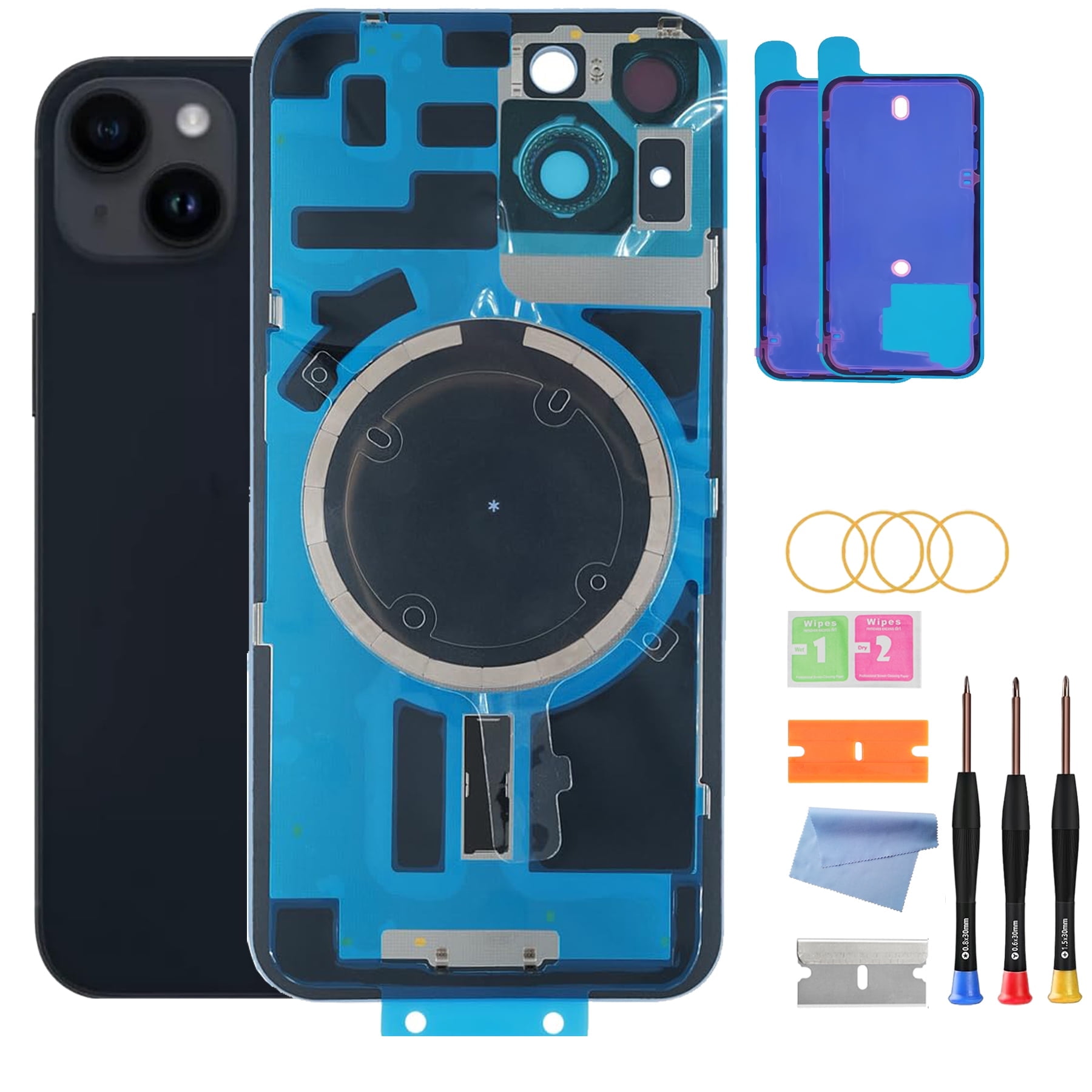 Back Glass Replacement for iPhone 14 ( 6.1- inch, ModelsA264A2632 ...