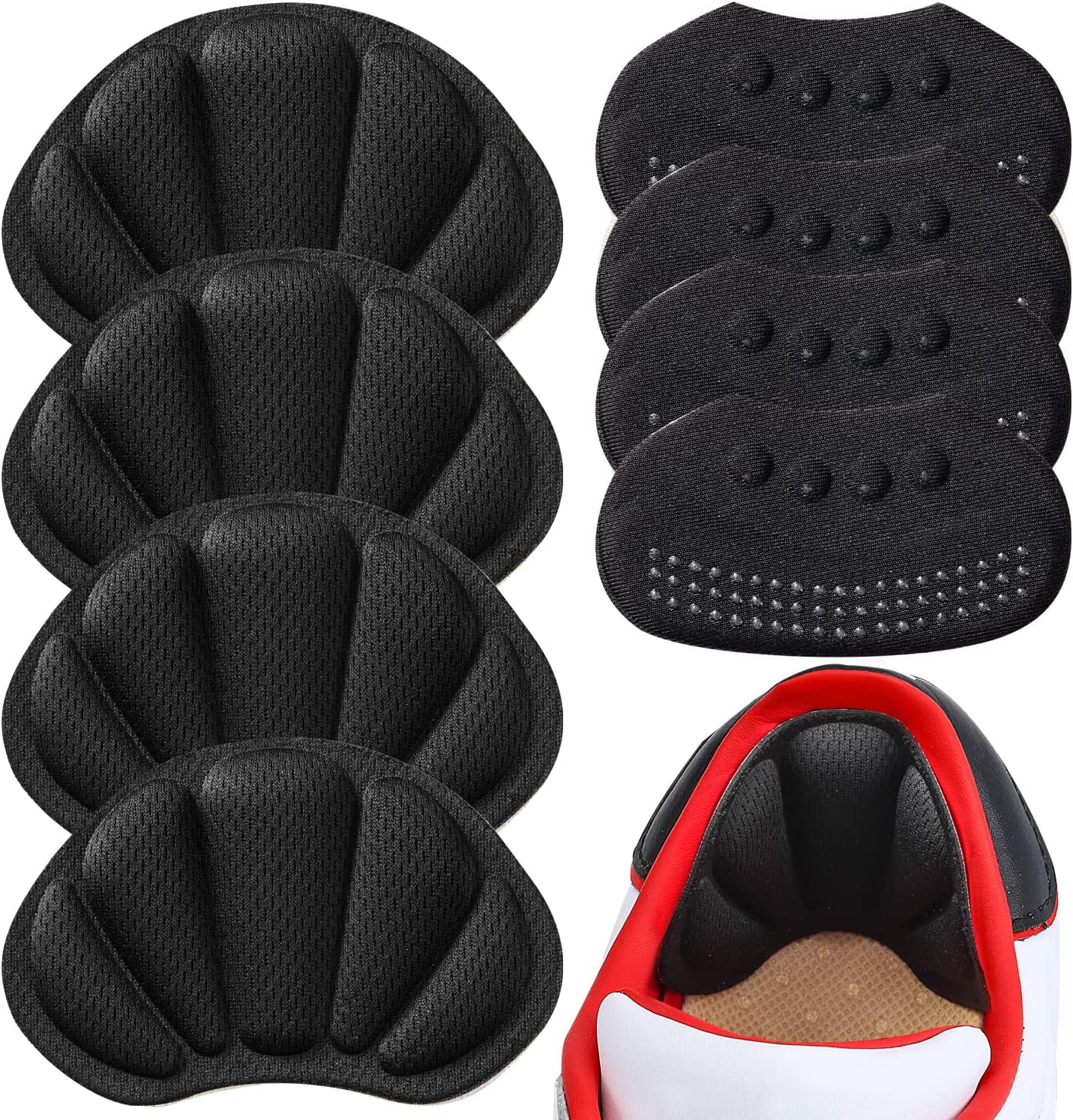 Ziediop Back of Heel Cushion Pads, Adhesive Heel Grips Inserts, Pain ...
