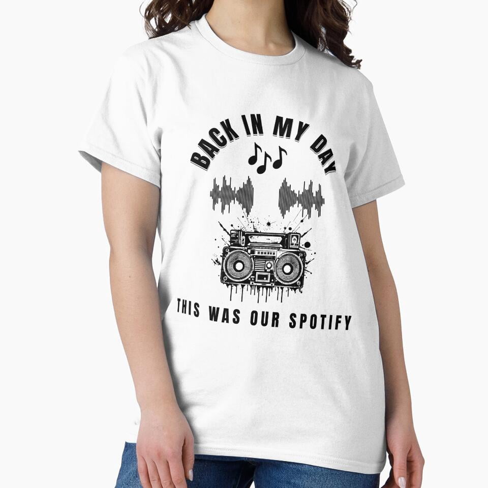Back In My Day This Was Our Spotify Cassette Pencil Rewind T-Shirt ...