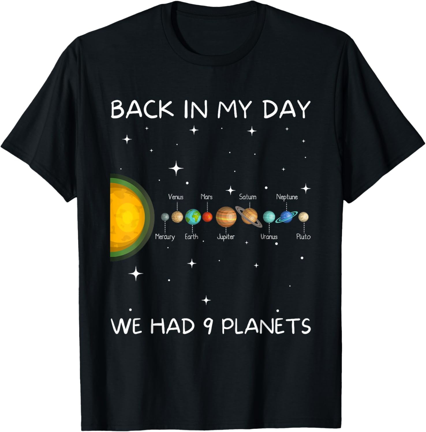 Back In My Day We Had Nine Planets - Space & Pluto Astronomy T-Shirt ... Back In My Day We Had Nine Planets - Space & Pluto Astronomy T-Shirt ...