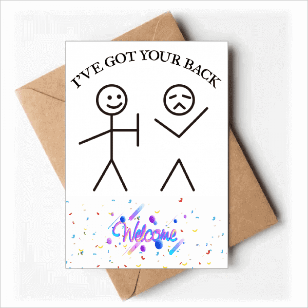 Back Line Body Art Deco Fashion Welcome Back Greeting Cards Envelopes ...