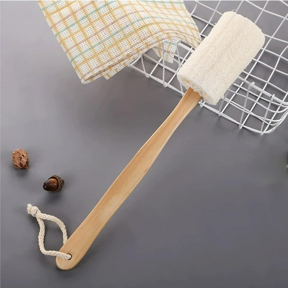 Back Loofah Scrub Sponge Long Handle Shower Bath Brush Body Scrub Brush ...