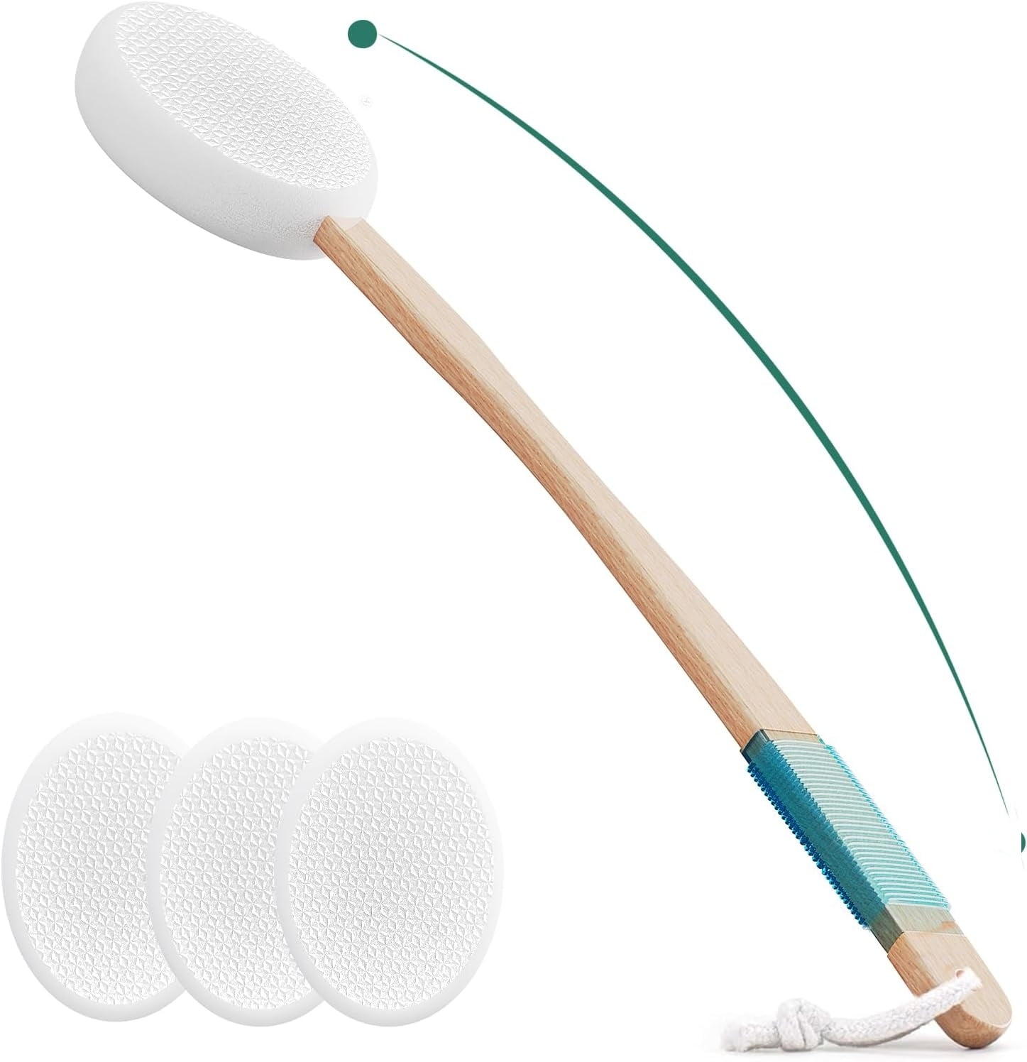 Back Lotion Applicator with 4 Replaceable Pads, Lotion Applicator for ...