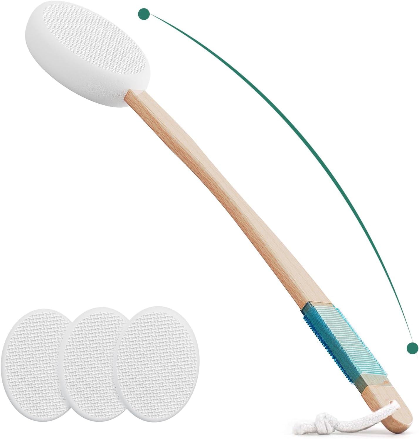 Back Lotion Applicator with 4 Replaceable Pads, Lotion Applicator for ...