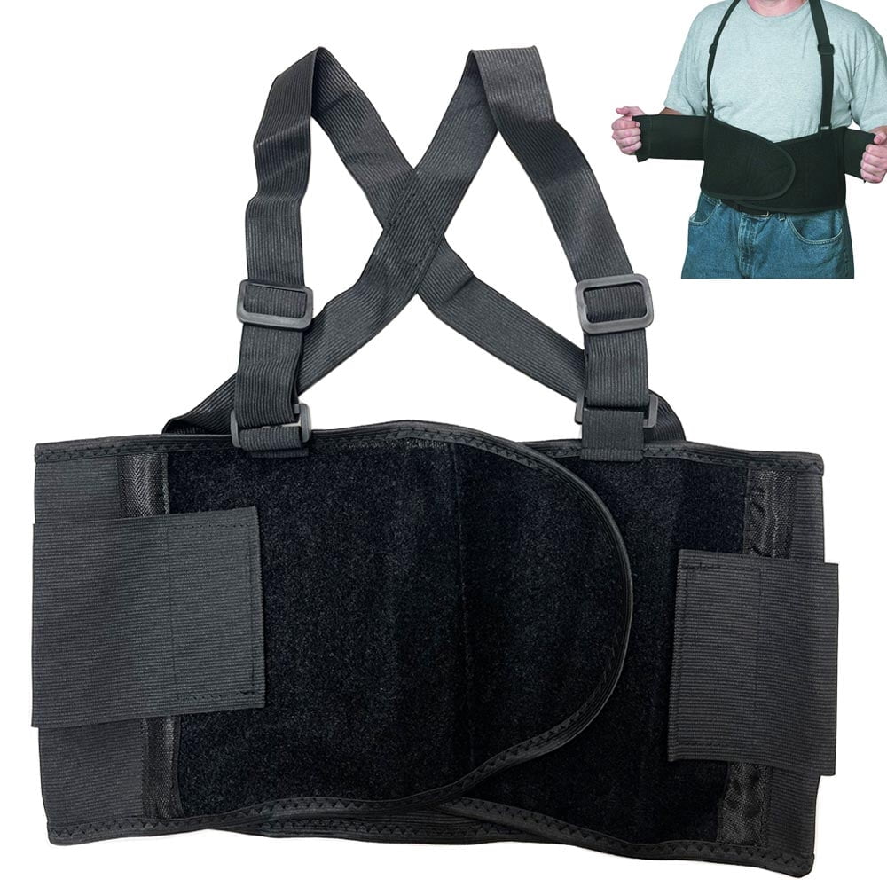 Back Lumbar Lower Waist Support Brace Suspender Work Belt Heavy Duty ...