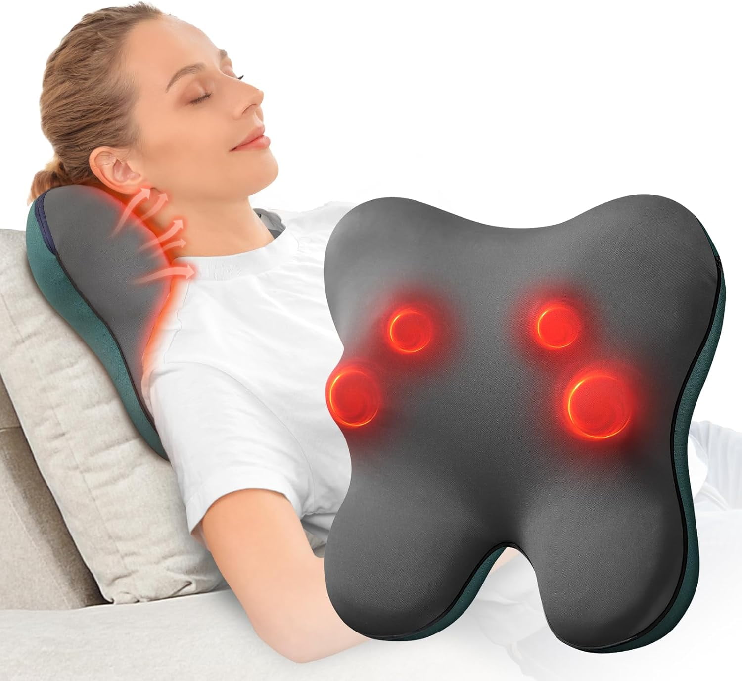 Back Massager with Heat, EZBack Corded Neck Massager Back Massager for ...