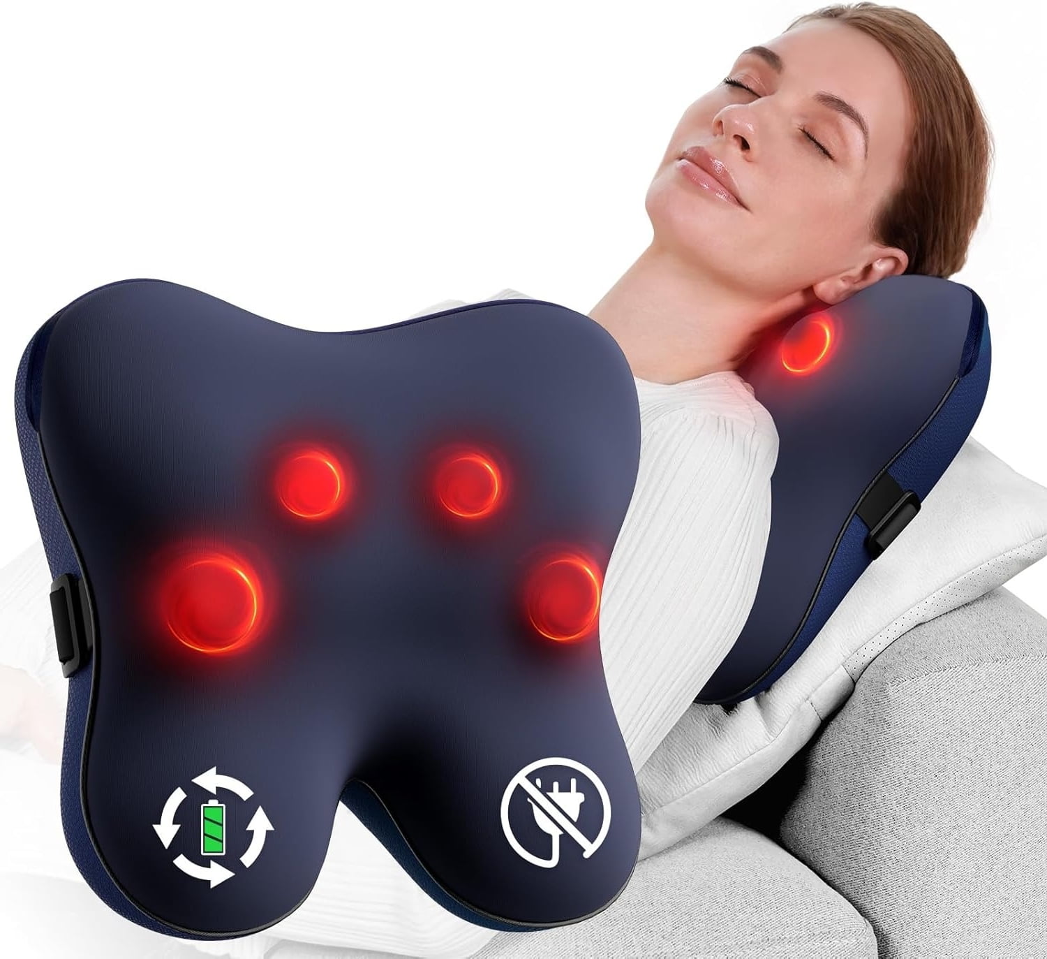 Back Massager with Heat FSA Eligible/HSA Eligible, EZBack Corded Neck ...
