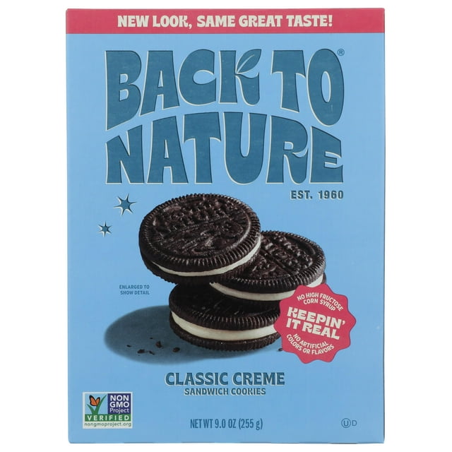 Back To Nature Classic IRF13 Creme Sandwich Cookies - Plant-Based ...