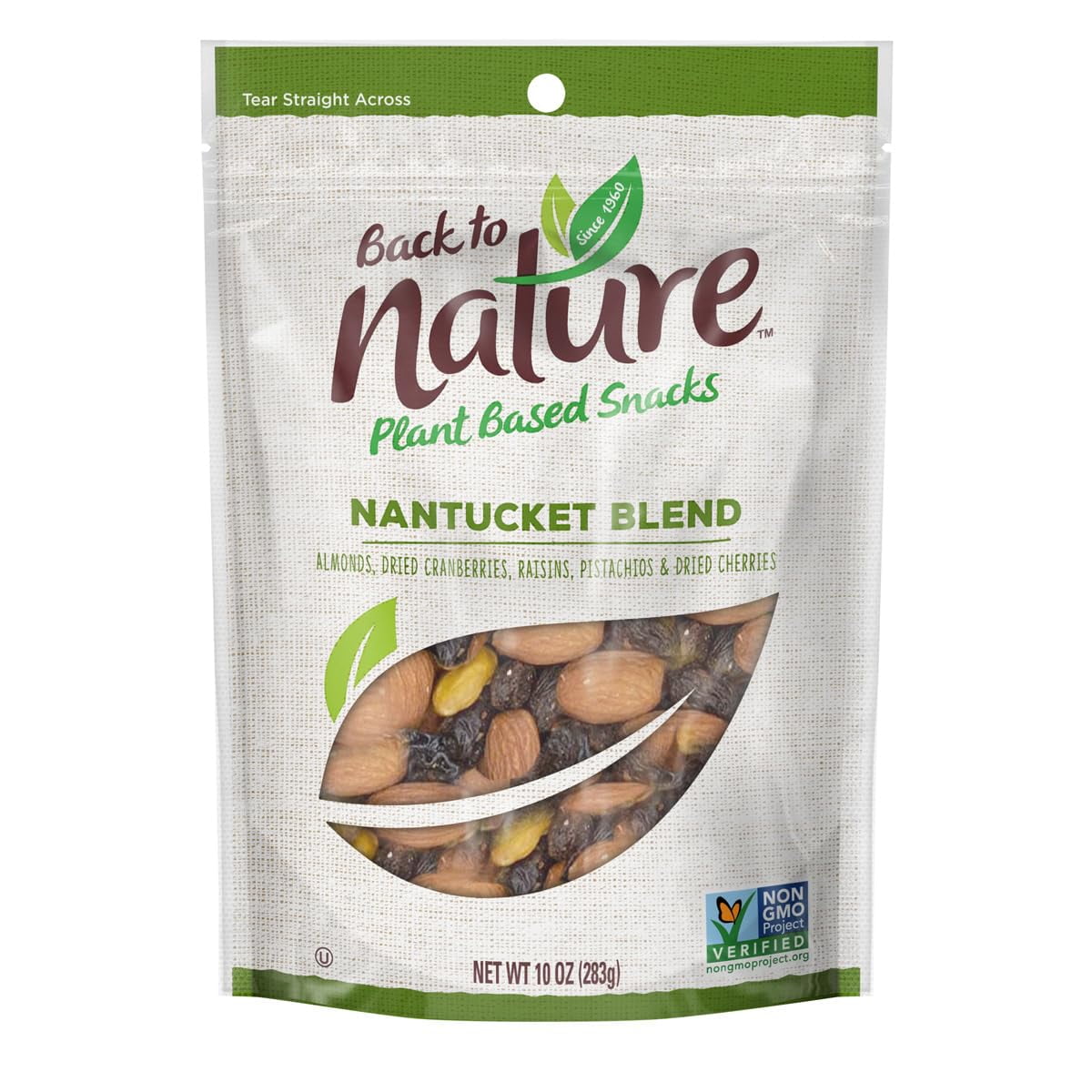 Back to Nature Nantucket Blend Nut NSD3 Mix - Almonds, Pistachios, and Dried Fruit - Dry Roasted ...