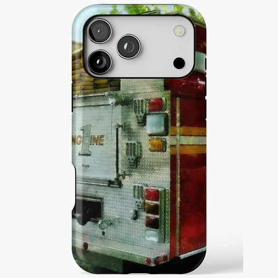 Back Of Fire Truck Engine Vehicle View iPhone Case 17 through 11 Pro ...