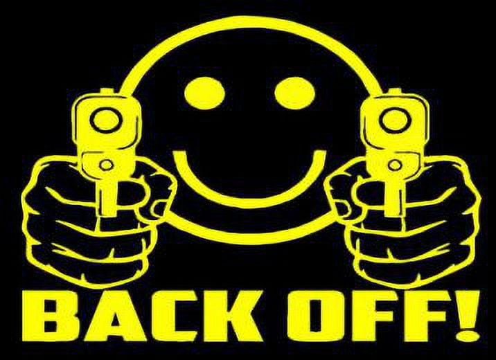 Back Off (Smiley Face) 3'X5' Flag ROUGH TEX® 100D - Walmart.com